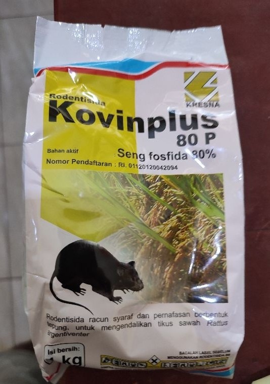 Rodentisida Seng Fosfida 80P (Kovin Plus) Kemasan 1 kg | SIP Batola